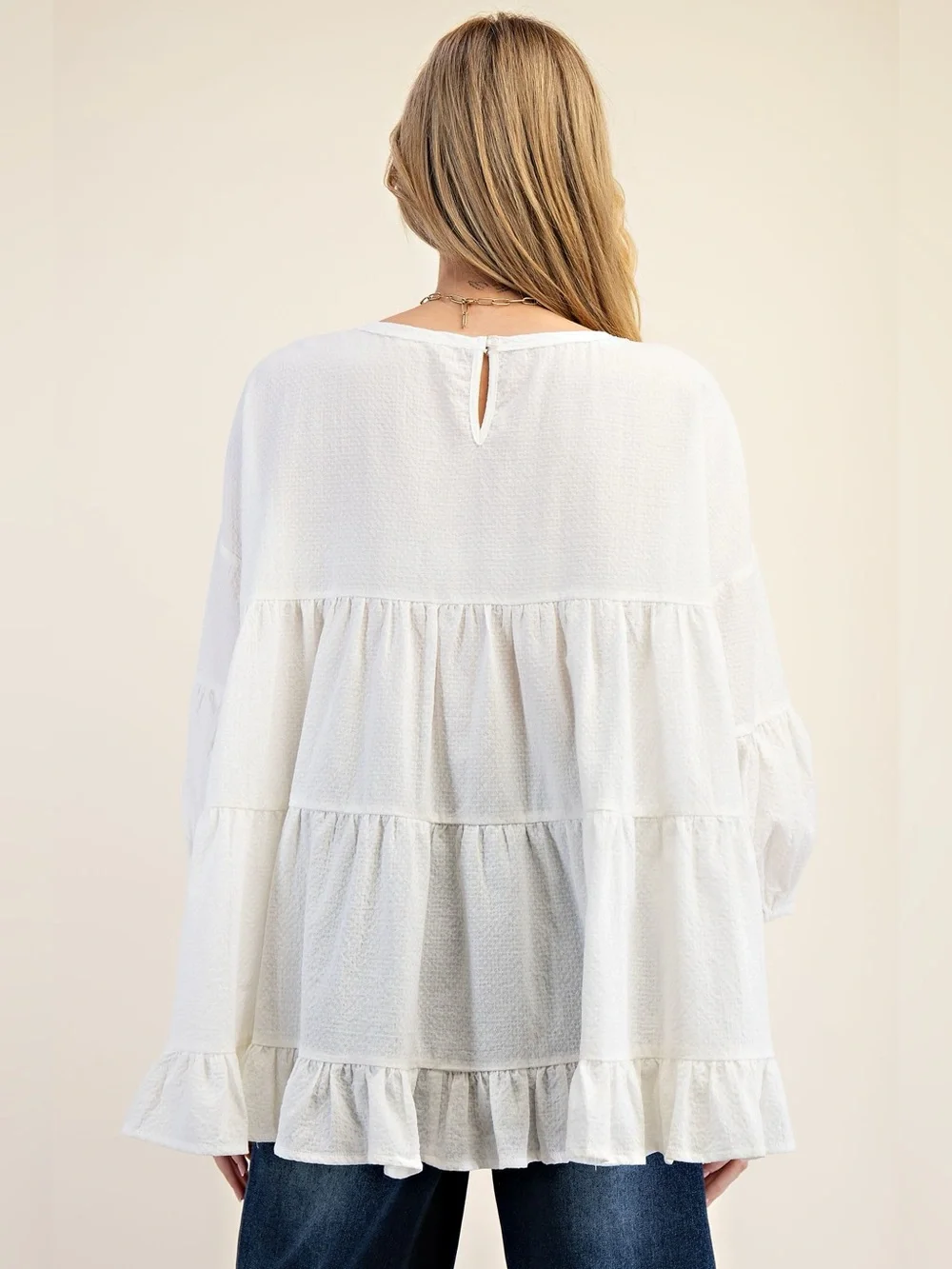 easel | Tops | Easel Off White Flowy Top | Poshmark